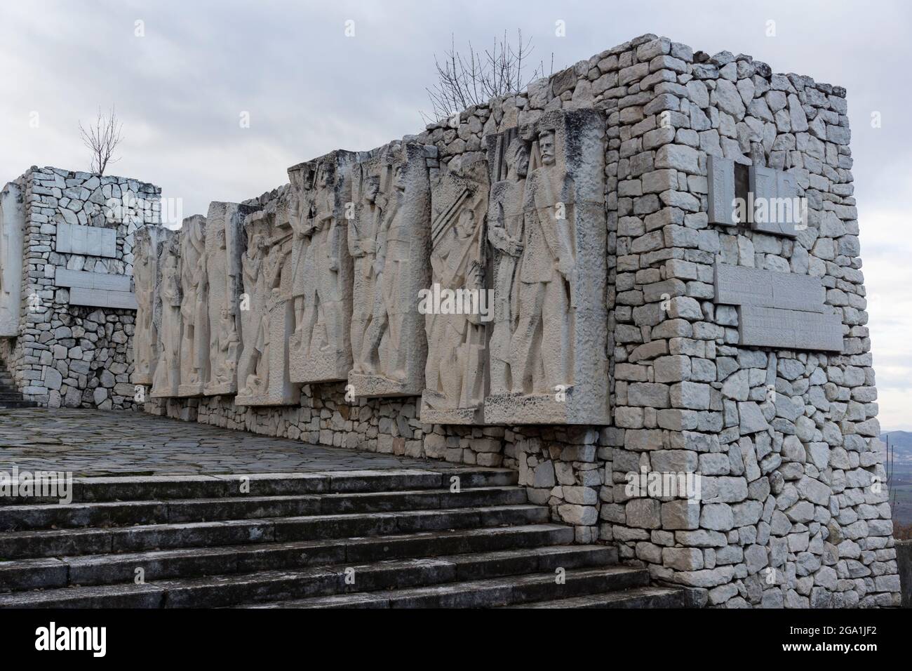 PERUSHTITSA, BULGARIA - DECEMBER 23, 2020: Monument Of The Three ...