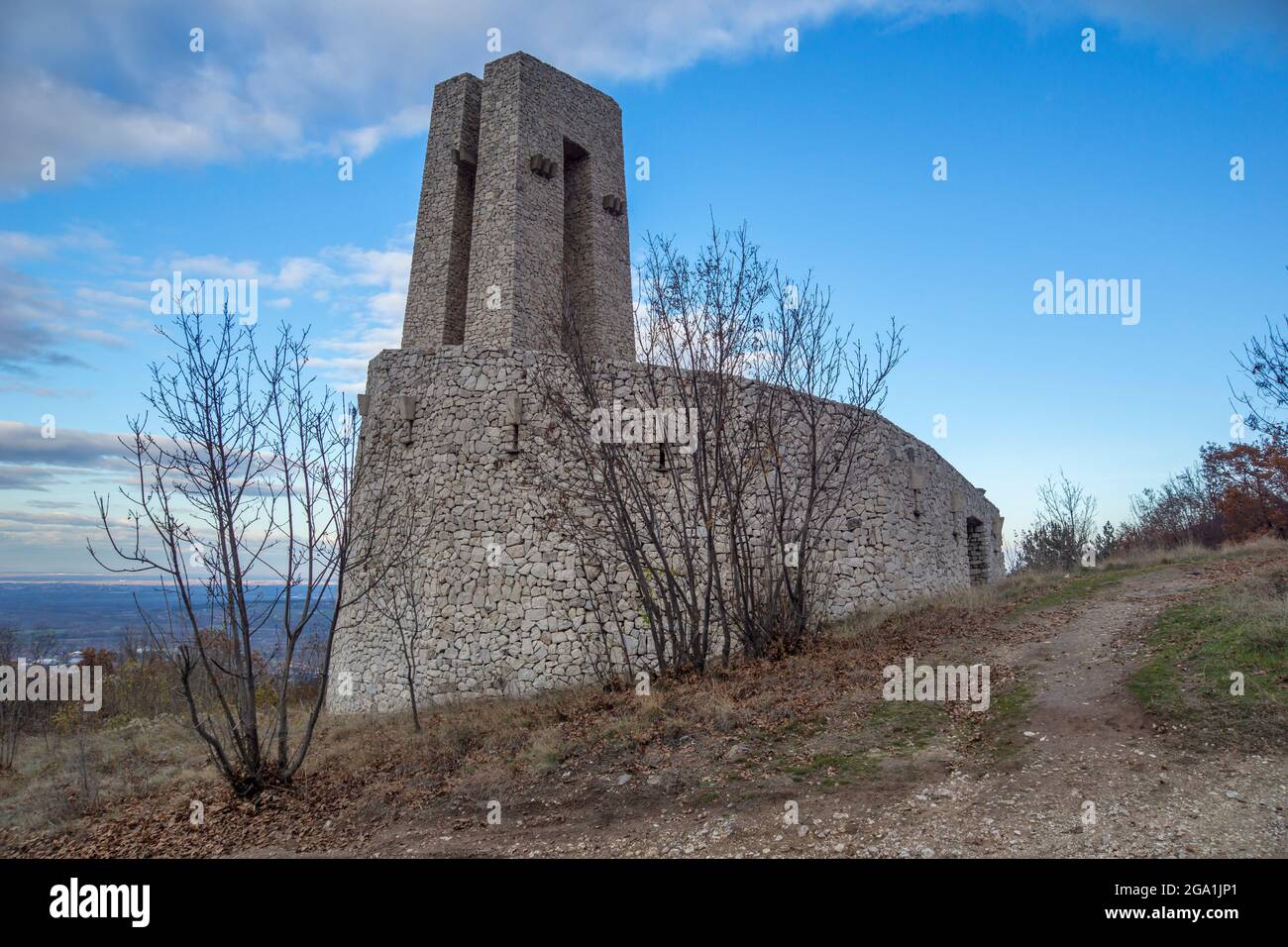 PERUSHTITSA, BULGARIA - DECEMBER 23, 2020: Monument Of The Three ...