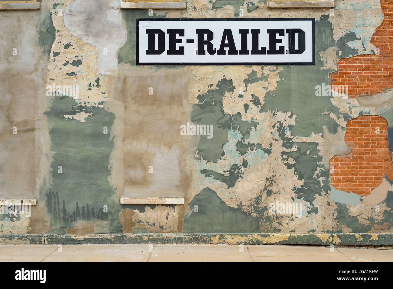 Old weathered exterior wall of building in the Midwest Stock Photo - Alamy