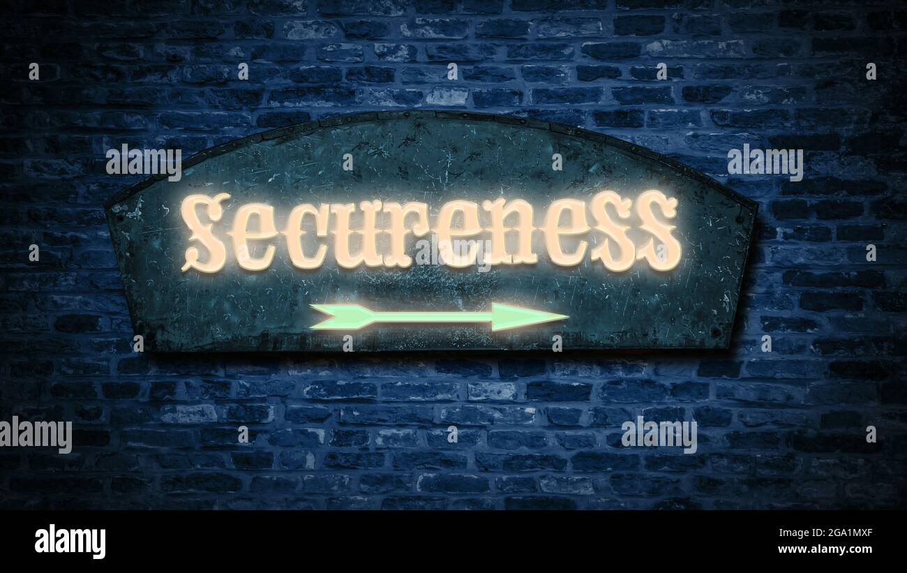 Street Sign the Direction Way to Secureness Stock Photo - Alamy