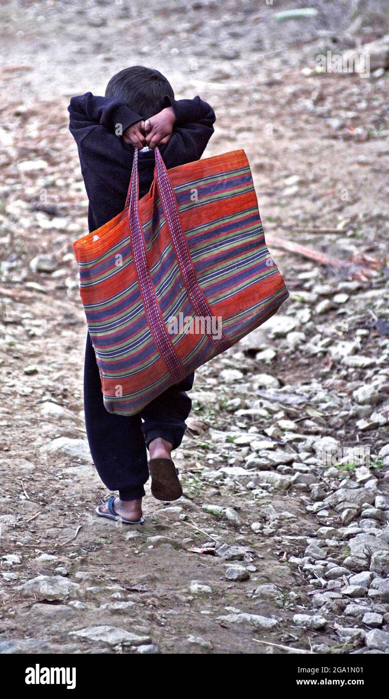 Village boy doing errands, India Stock Photo - Alamy