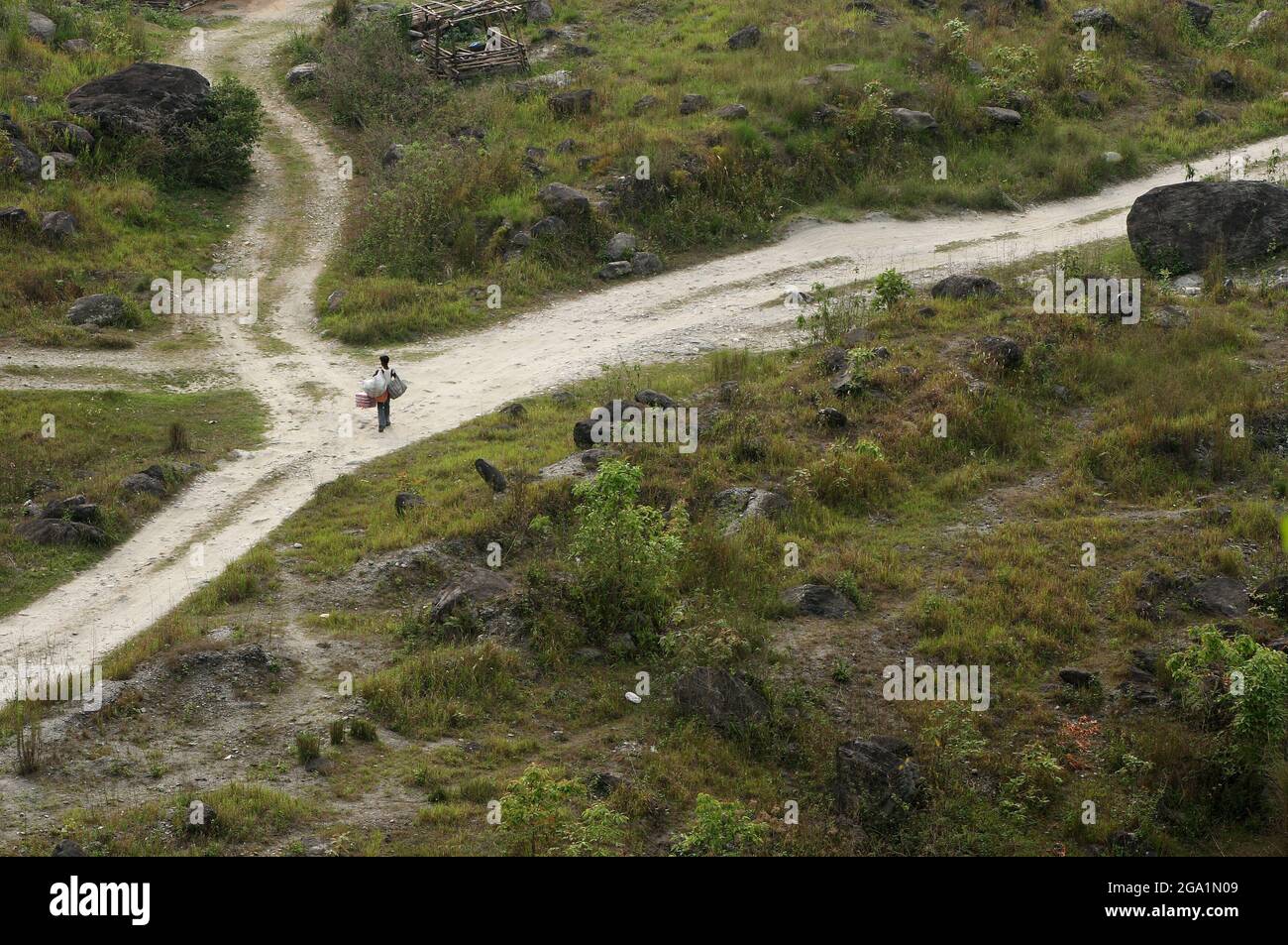 Cross roads, Relli Kalimpong, India Stock Photo - Alamy