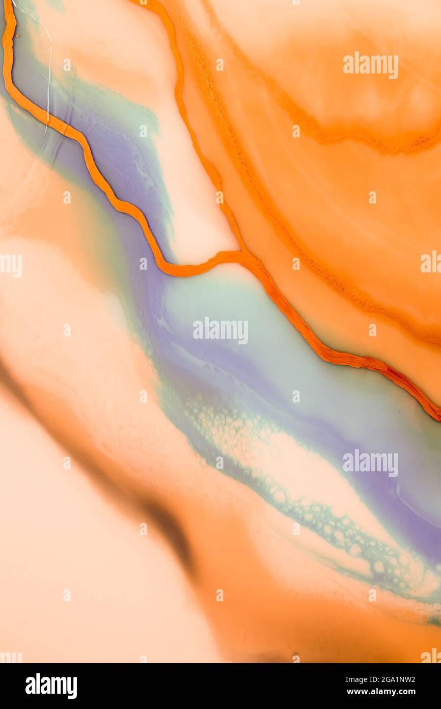 modern art background. abstract epoxy resin painting. Liquid flow ...