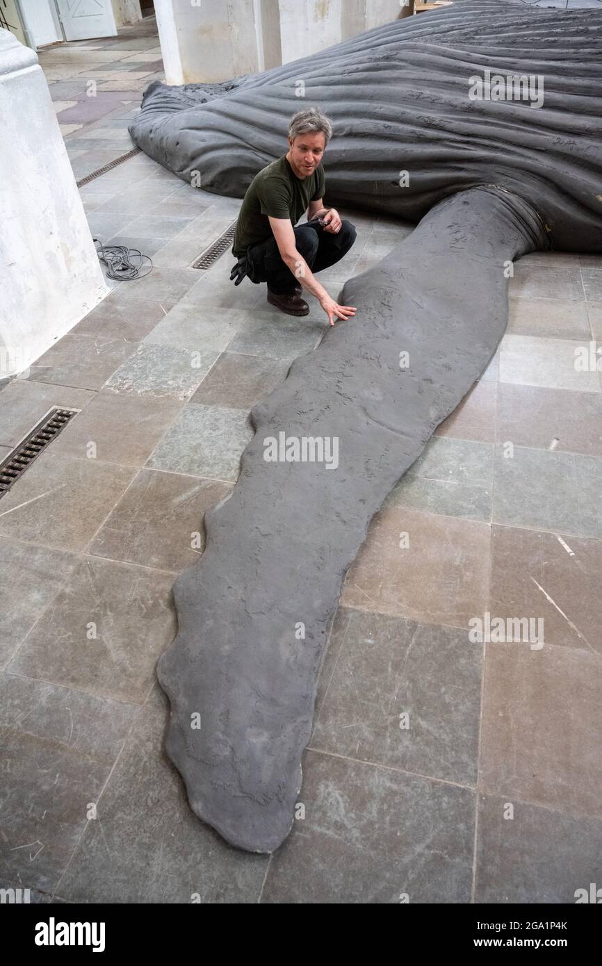 Greifswald, Germany. 28th July, 2021. Gil Shachar, an artist from ...
