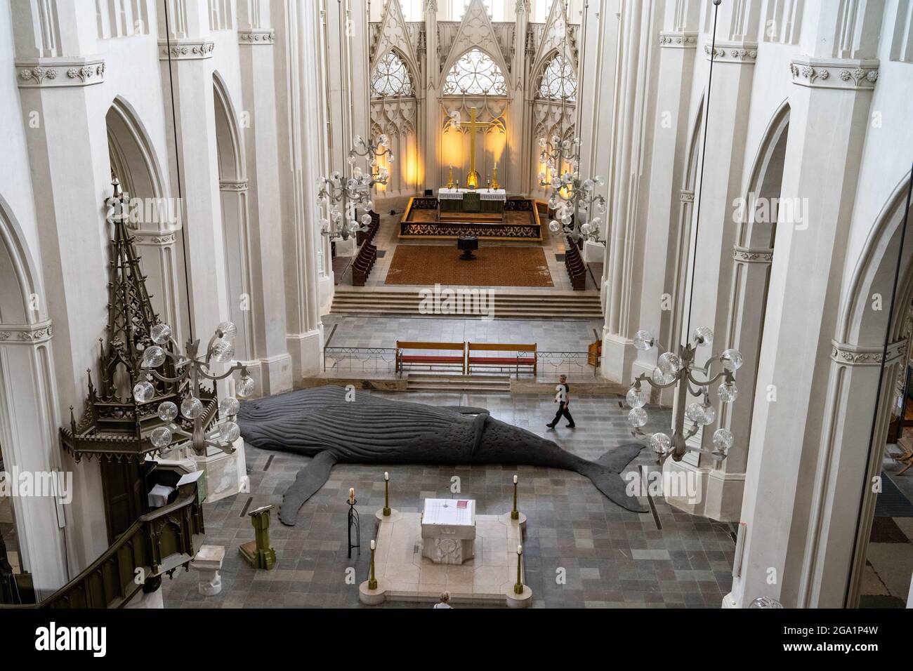 Greifswald, Germany. 28th July, 2021. Gil Shachar, an artist from ...