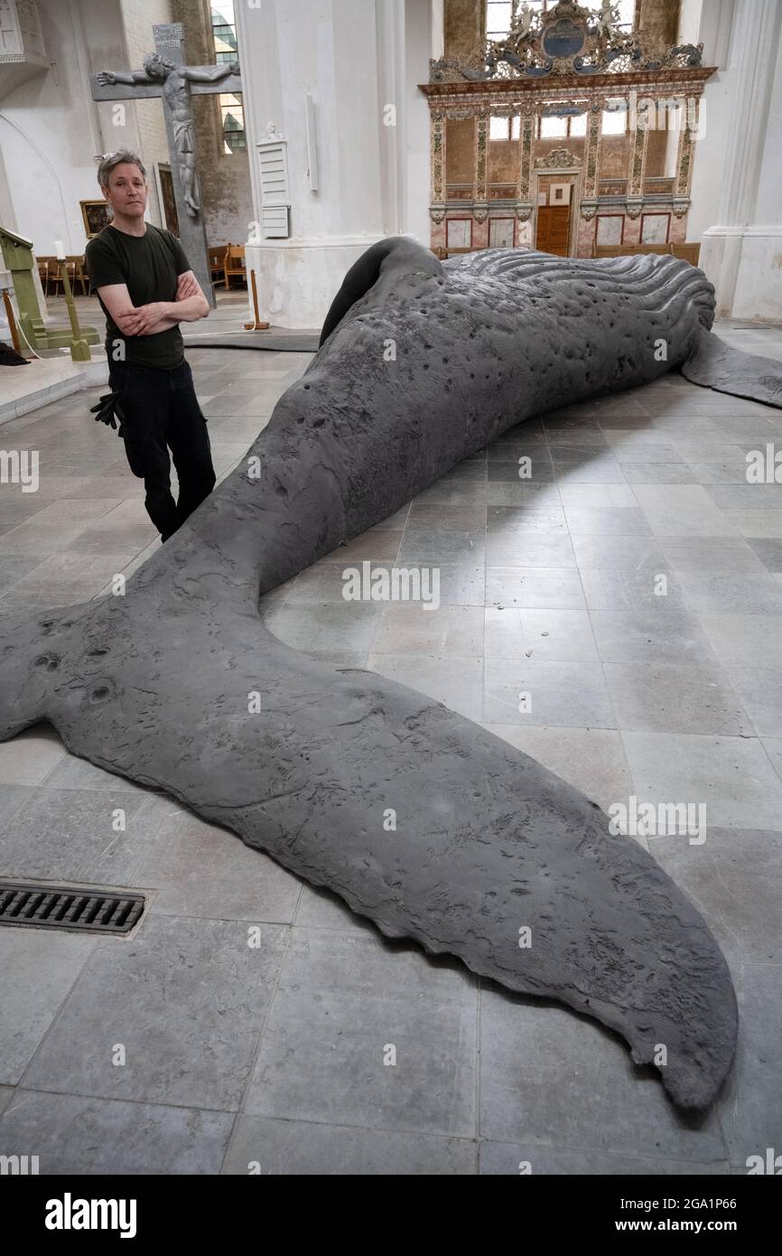 Greifswald, Germany. 28th July, 2021. Gil Shachar, artist from Isarel ...
