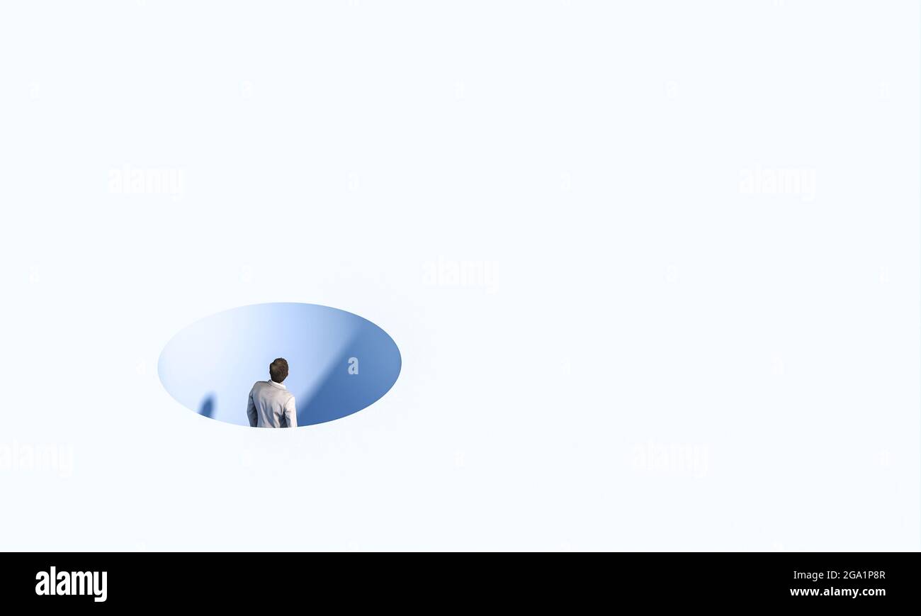 Man in a hole Cut Out Stock Images & Pictures - Alamy