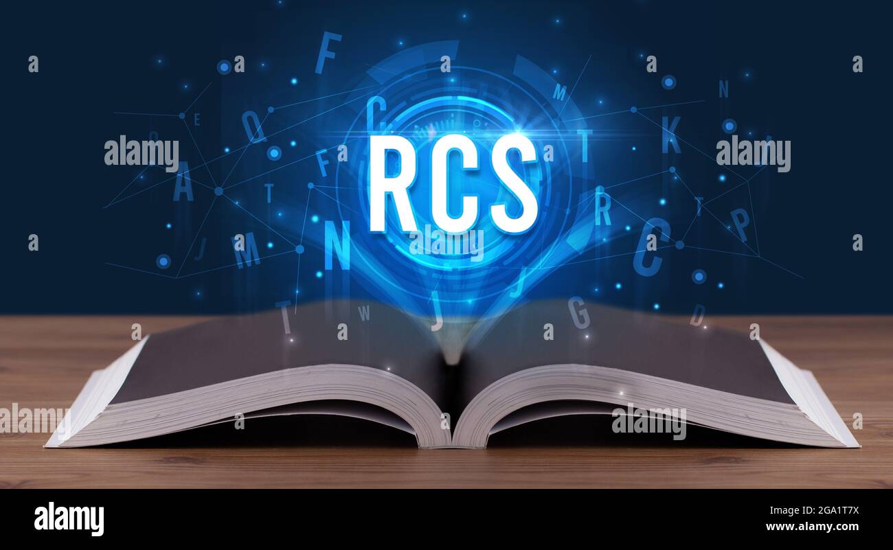 Technology abbreviation coming out from an open book Stock Photo - Alamy