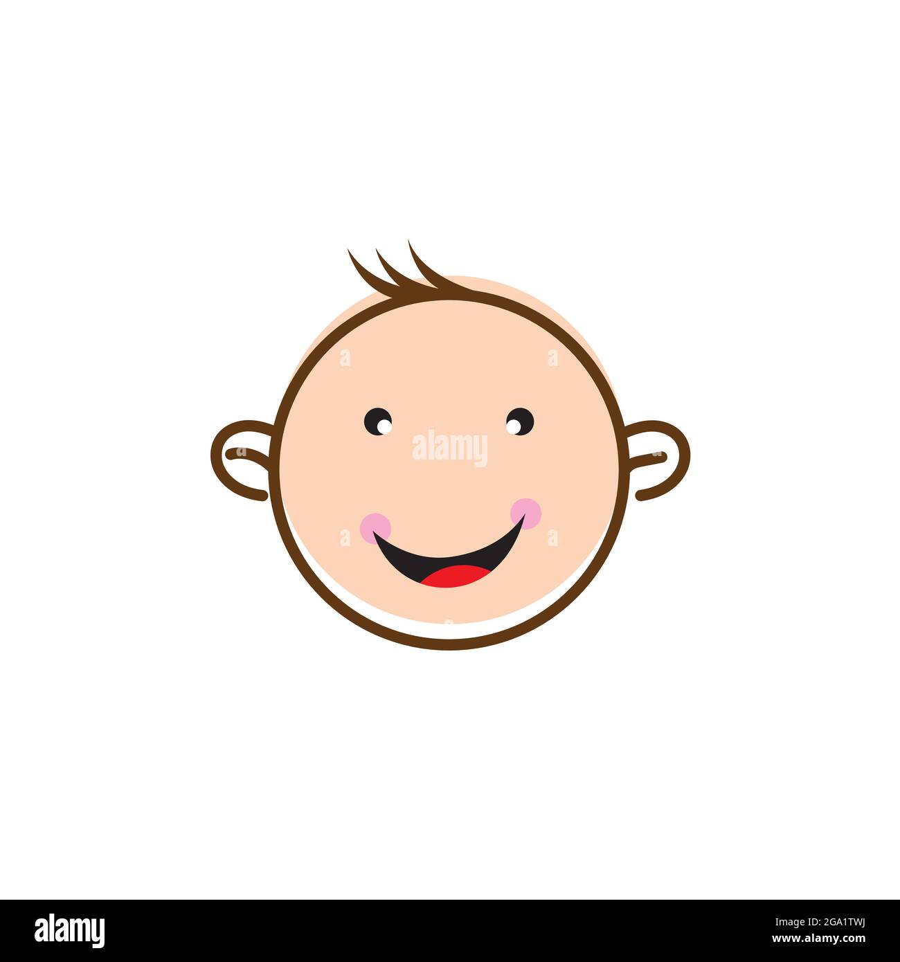 Cute baby logo Vector icon design illustration Template Stock Vector ...