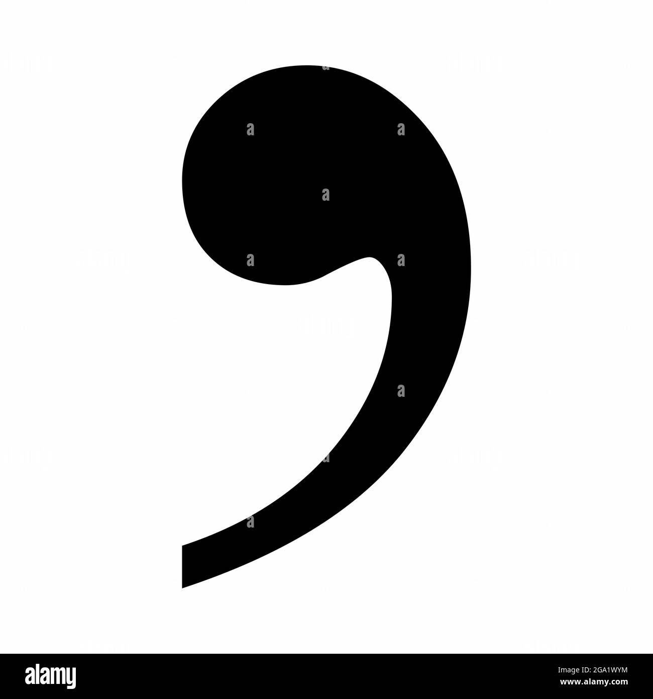 Comma sign illustration isolated on white background Stock Vector Image ...