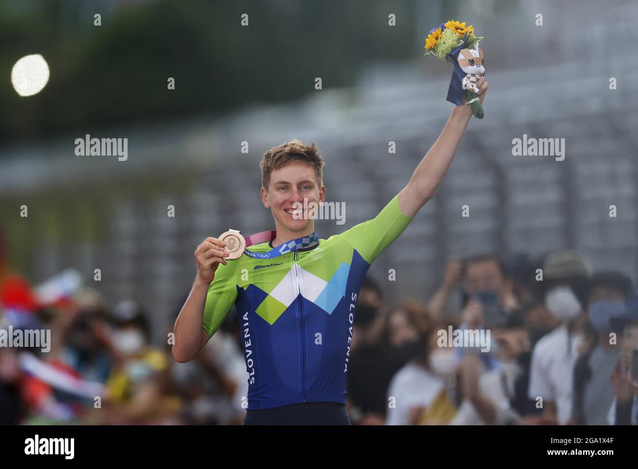 Tokyo, Japan. 24th July, 2021. Podium Tadej POGACAR (SLO) 3rd Bronze ...