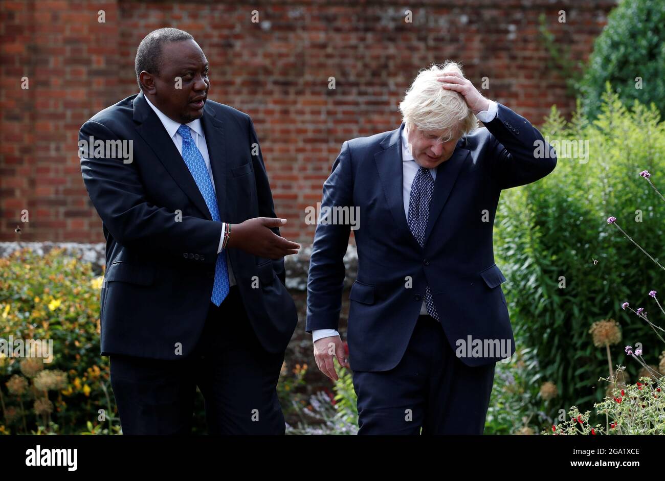 Prime Minister Boris Johnson meets Kenyan president Uhuru Kenyatta at ...