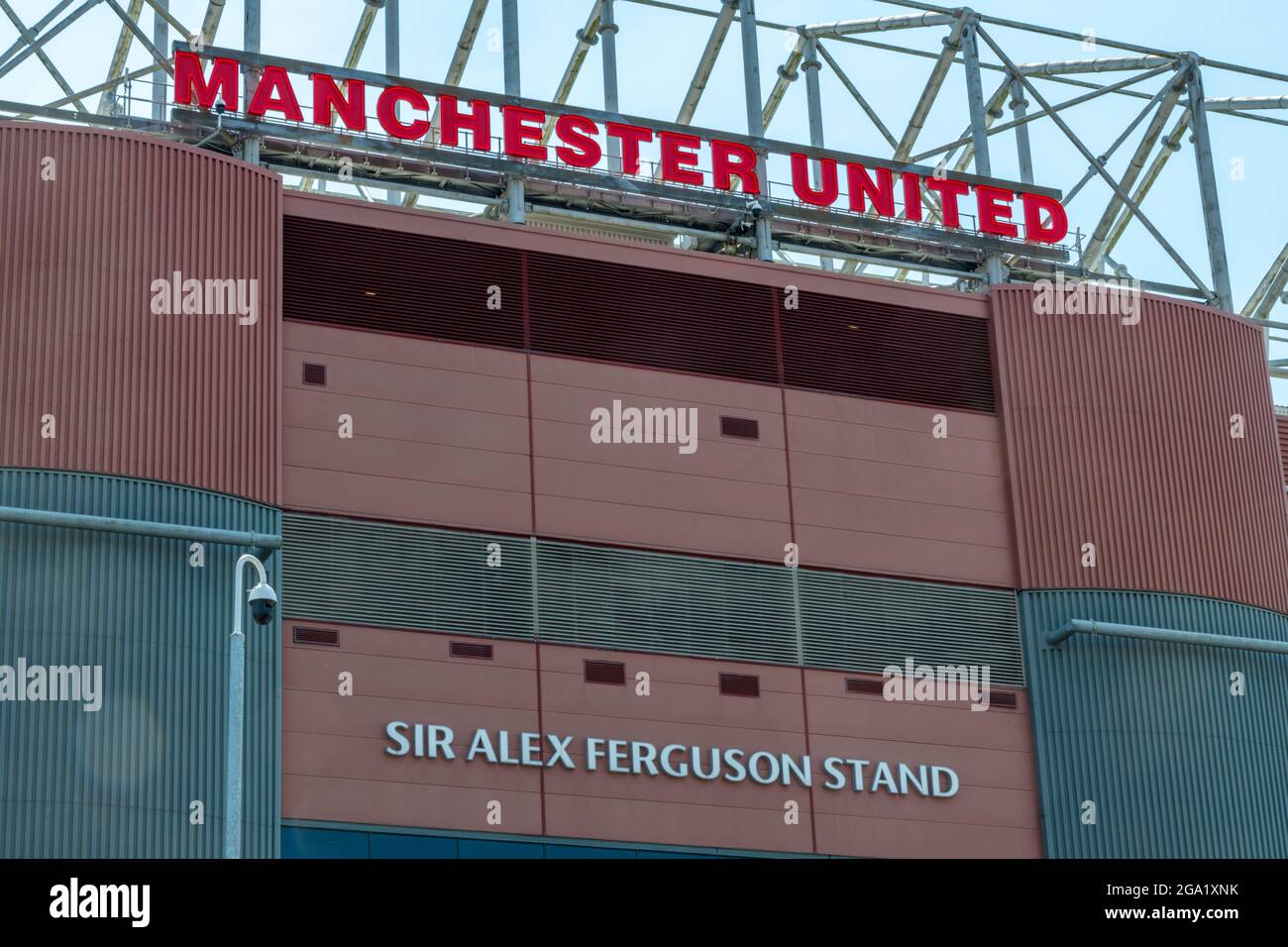 sir alex ferguson stand at old trafford football ground arena the home ...