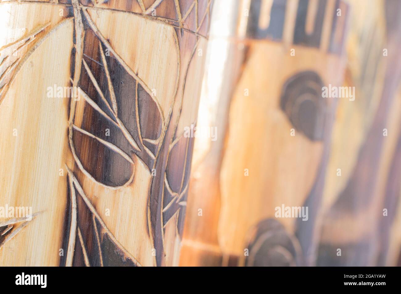 Cane masks , masks made of cane, handicrafts on display during the ...