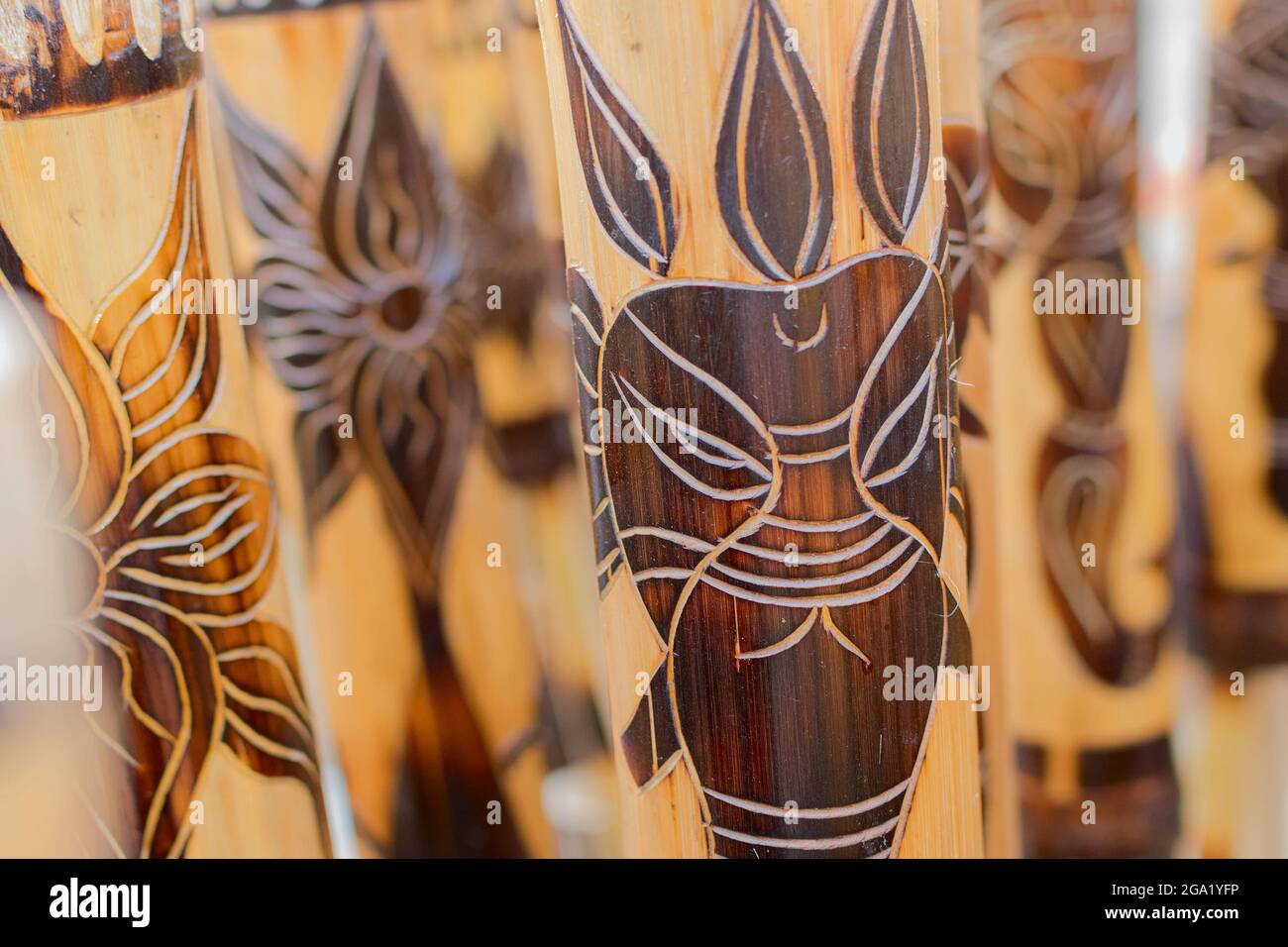 Cane masks , maska made of cane, handicrafts on display during the ...