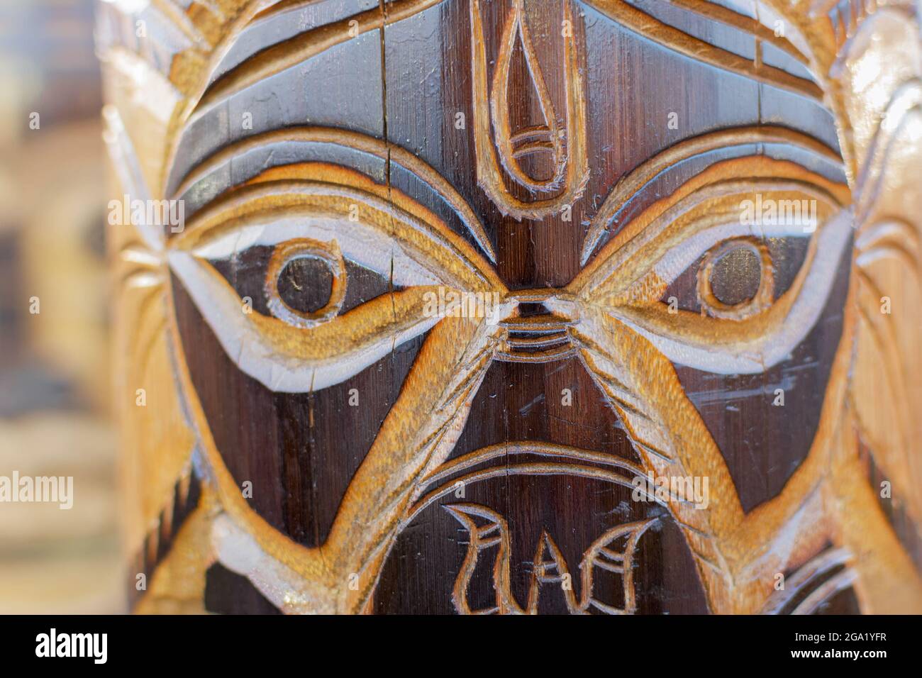 Cane masks , maska made of cane, handicrafts on display during the ...