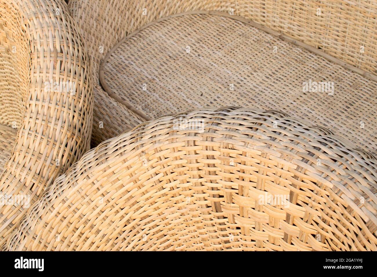 Cane furnitures , sofas made of cane, handicrafts on display during the ...