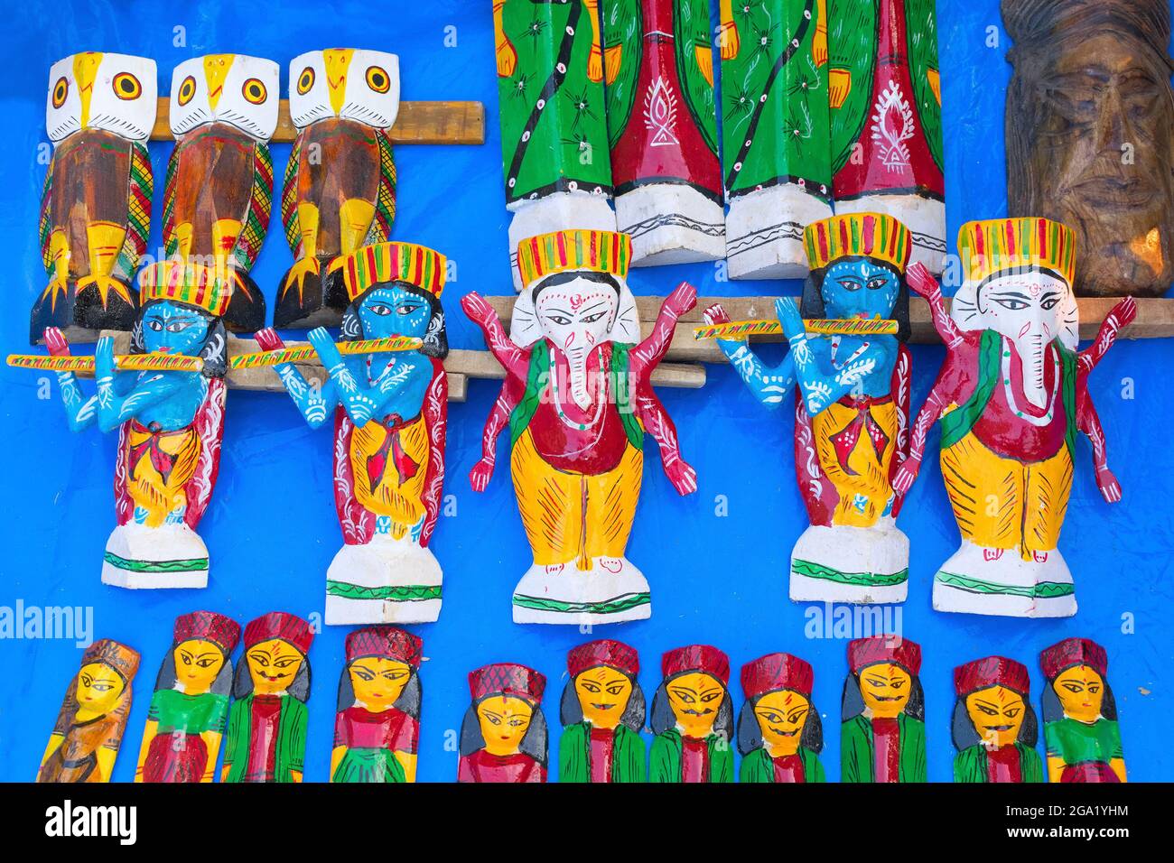 Wooden Artworks of handicraft, on display during the Handicraft Fair in ...