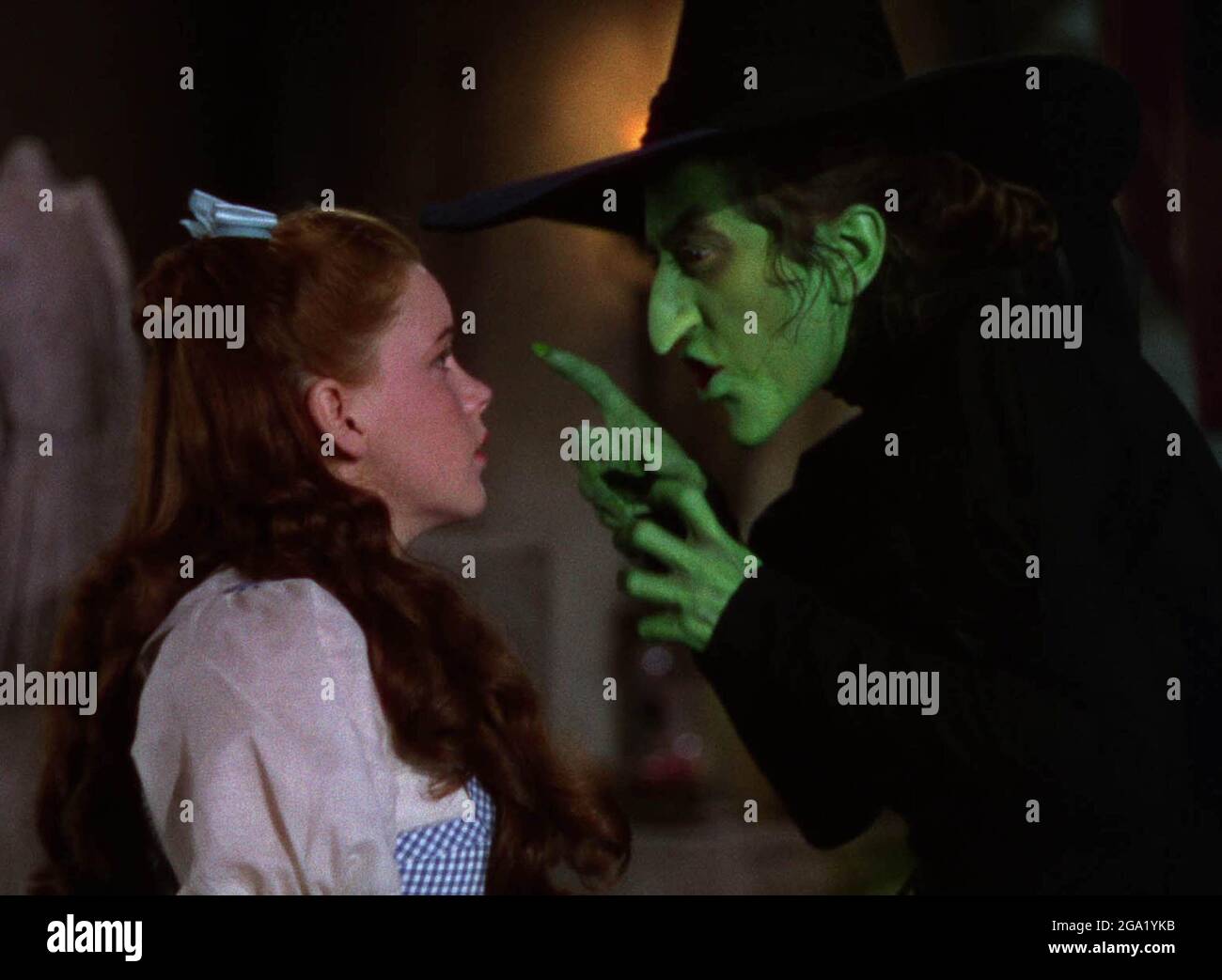 Los Angeles.CA.USA. Judy Garland as Dorothy with Margaret Hamilton as ...
