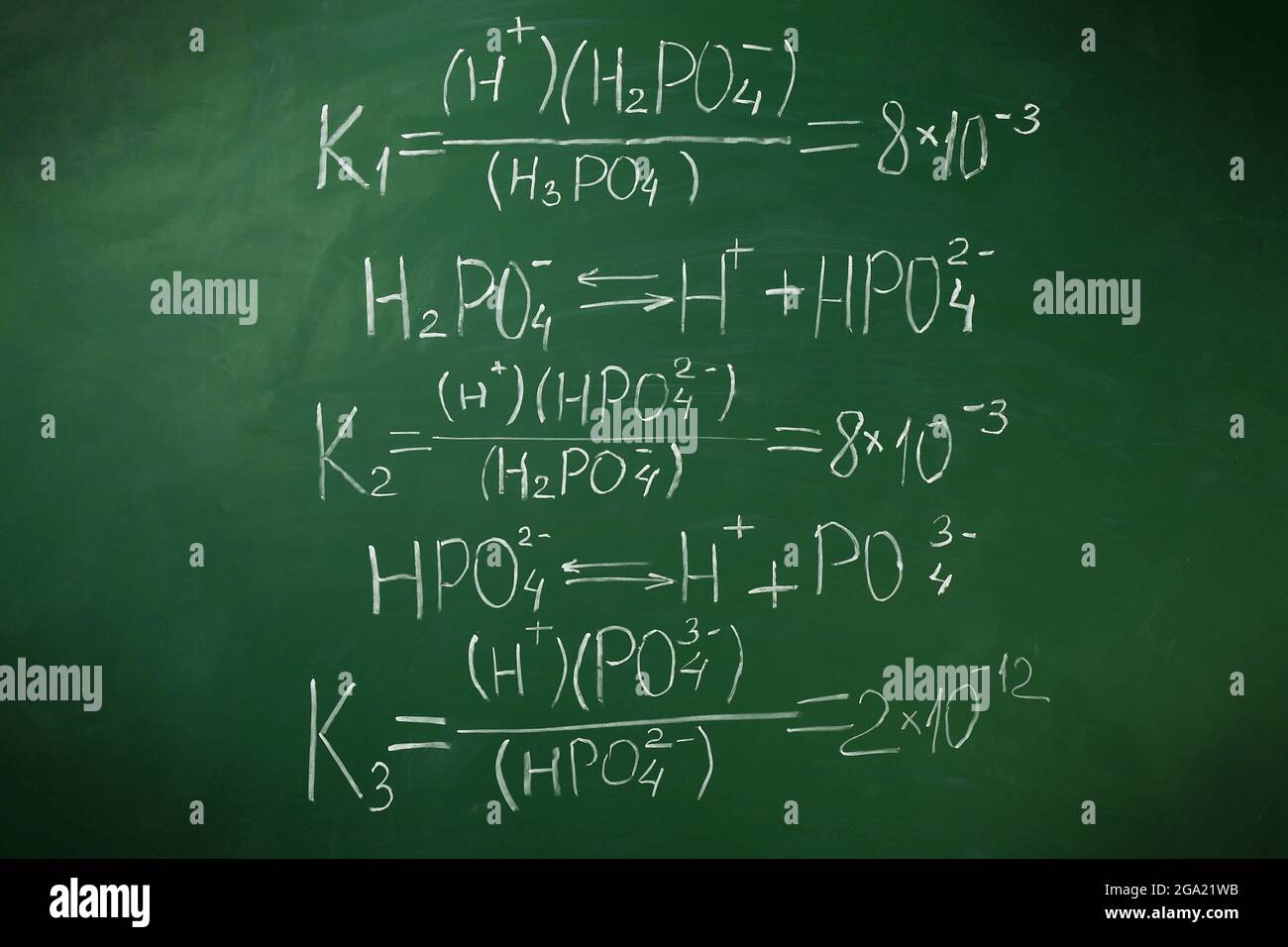 Molecule models and formulas on blackboard background Stock Photo - Alamy