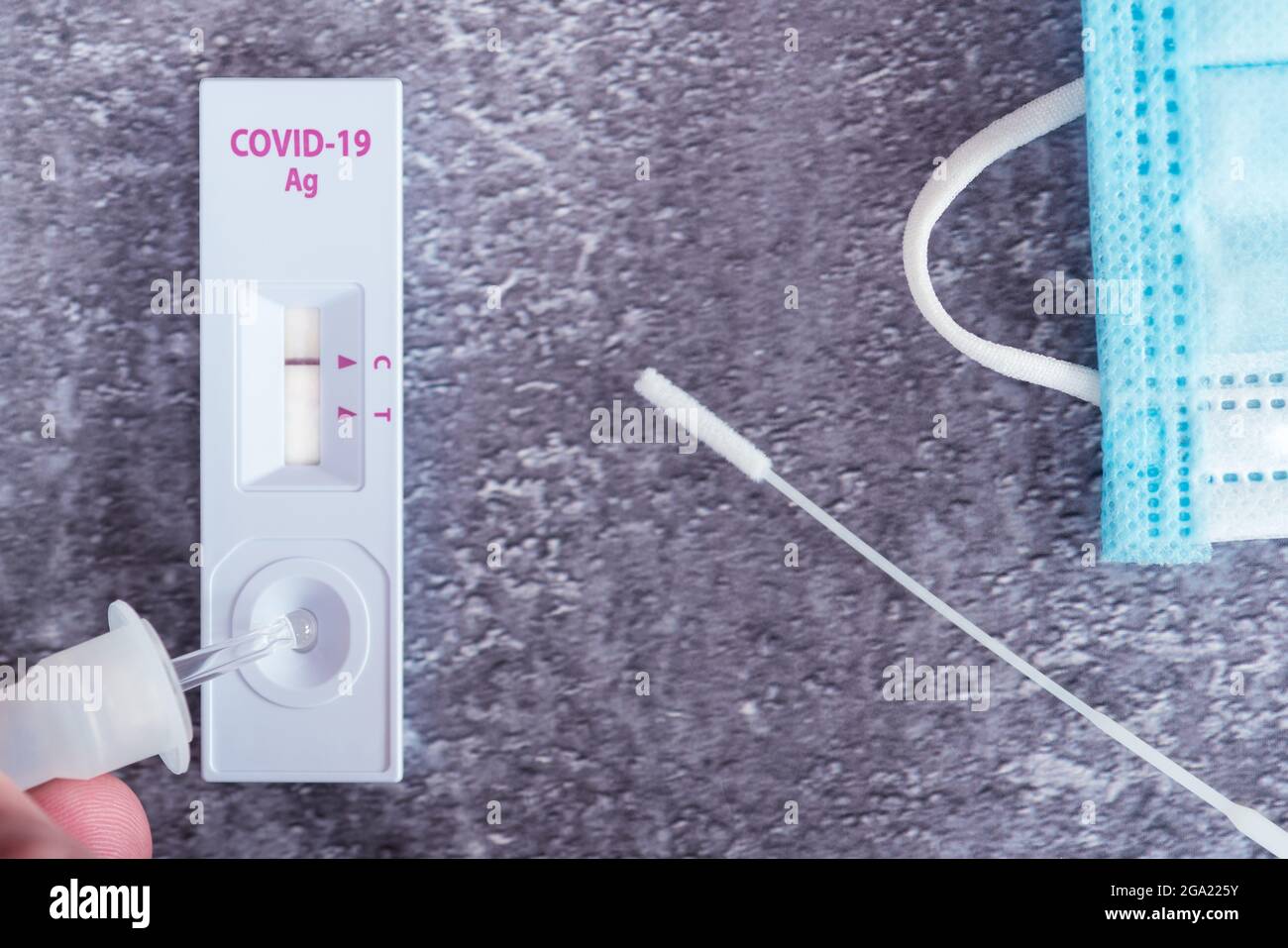 Covid-19 antigen selftest for nasal swab with showing negative result ...