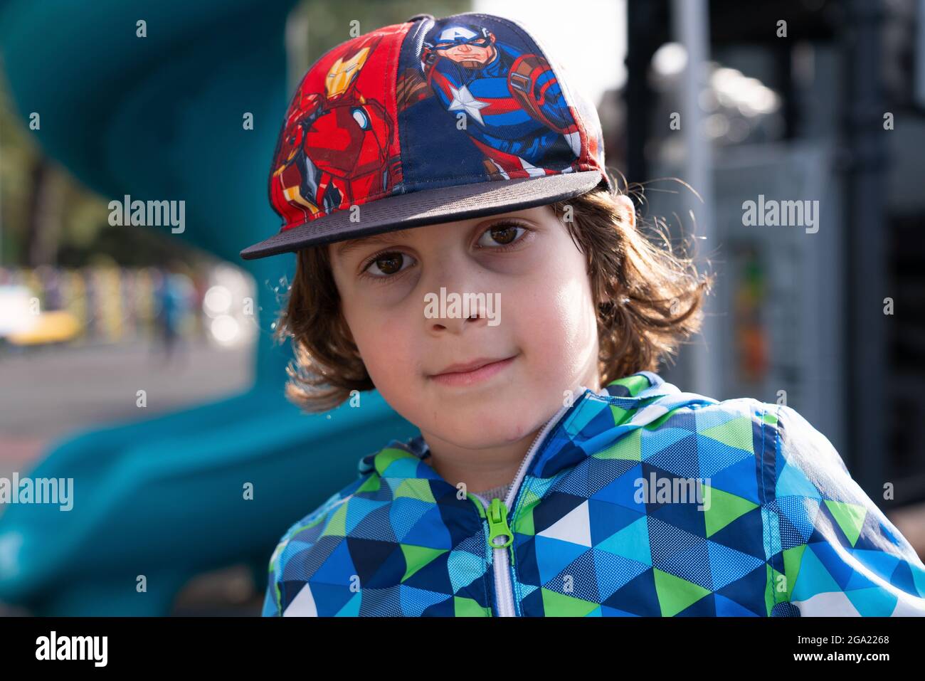 Batumi, Georgia - April 29, 2021: Georgian boy on the playground Stock ...