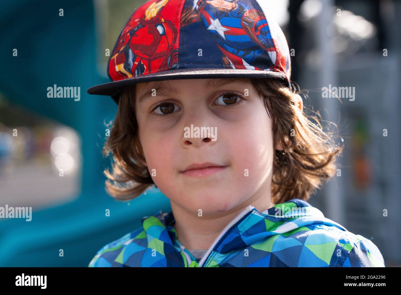 Batumi, Georgia - April 29, 2021: Georgian boy on the playground Stock ...