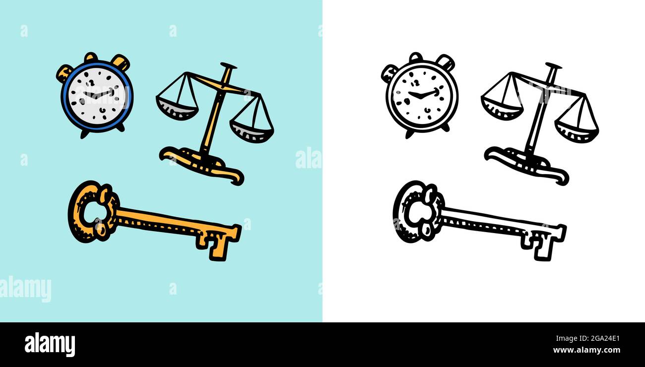 Symbols of time past Stock Vector Images - Alamy