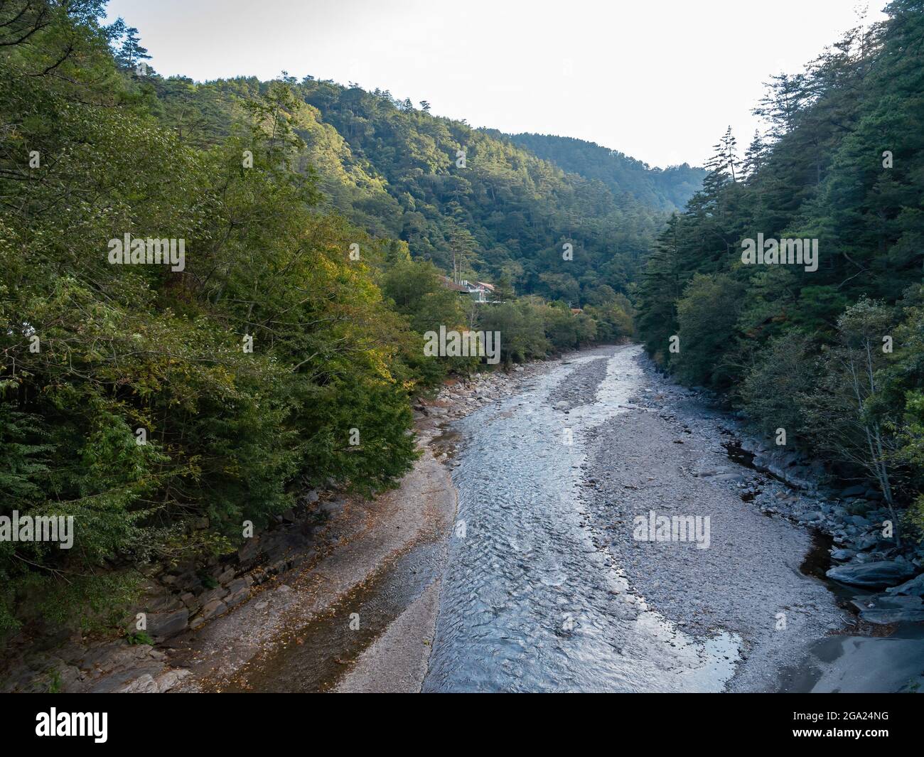 Autumn river landscape in Wuling Farm at Taichung, Taiwan Stock Photo ...