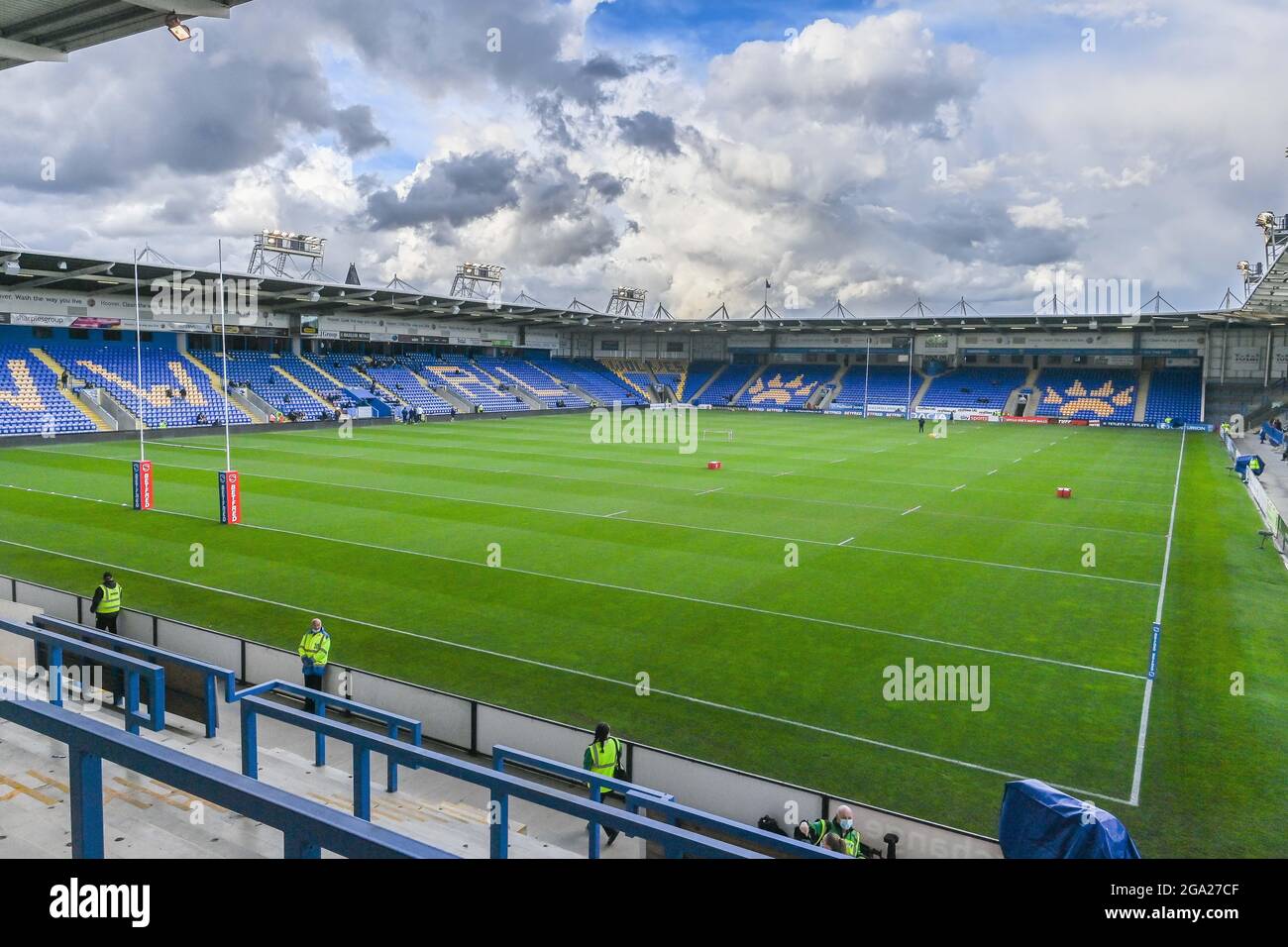 General view of The Halliwell Jones Stadium, Home Warrington Wolves ...
