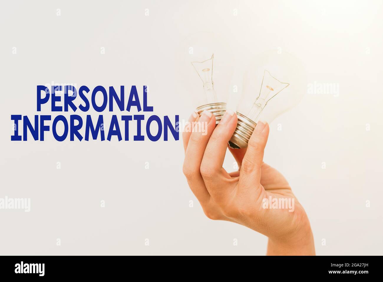 Inspiration showing sign Personal Information. Word Written on recorded ...