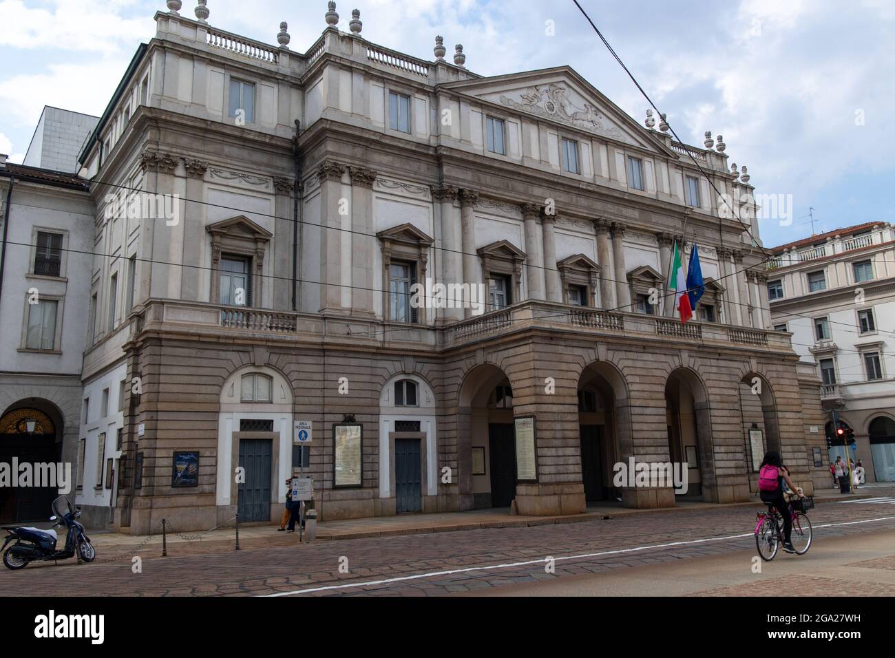 Milan, Italy - july 28 2021 - La Scala Opera House, The Most Famous ...