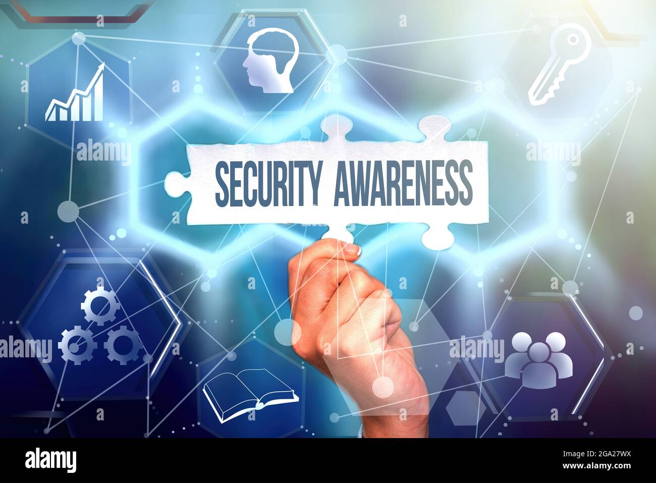 Sign displaying Security Awareness. Internet Concept educating ...