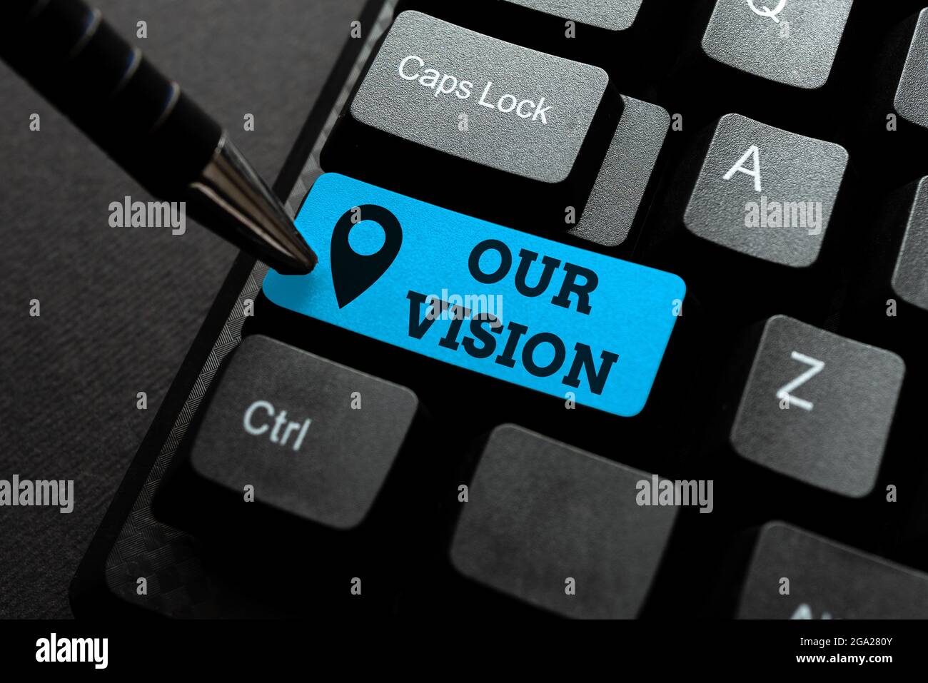 Text sign showing Our Vision. Concept meaning an aspirational ...