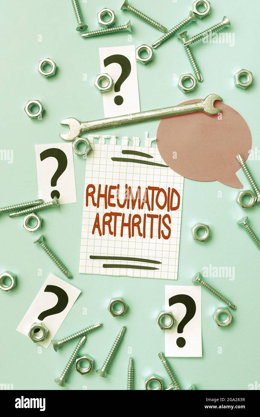 Conceptual display Rheumatoid Arthritis. Business overview chronic ...