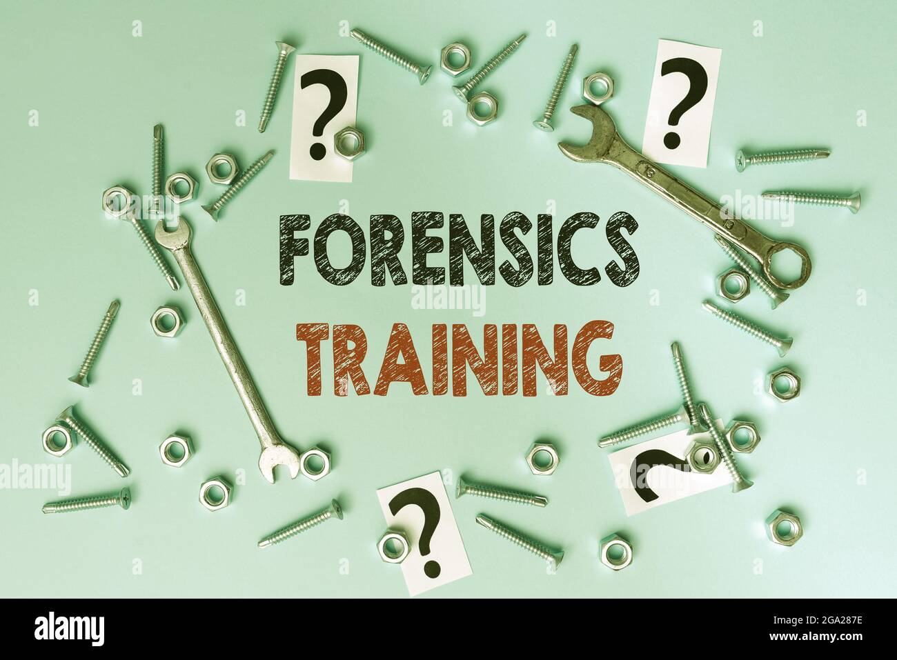 Conceptual caption Forensics Training. Business overview scientific methods and processes to ...