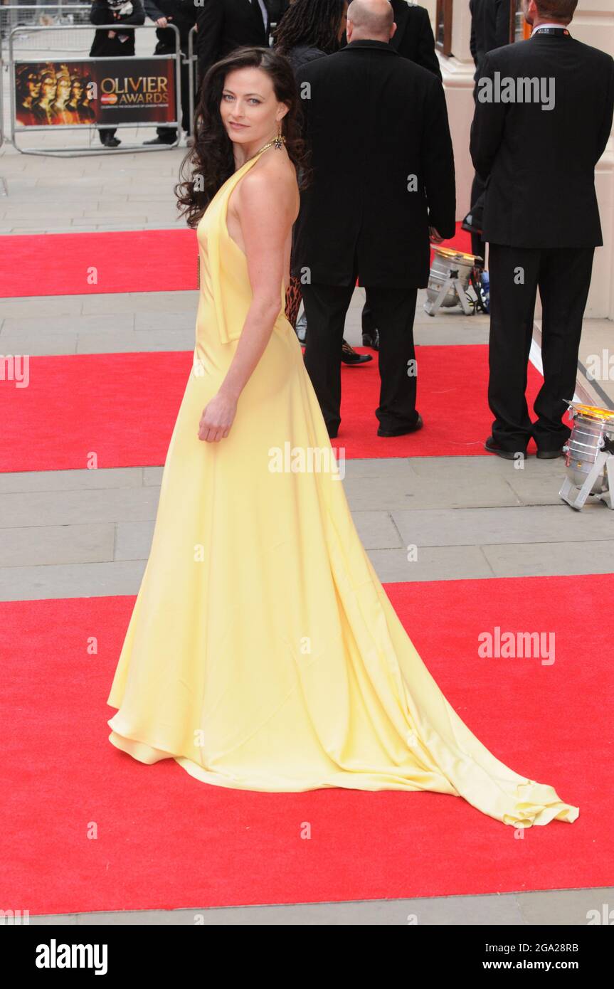 London, UK. Lara Pulver at Olivier Awards 2013 at The Royal Opera House ...