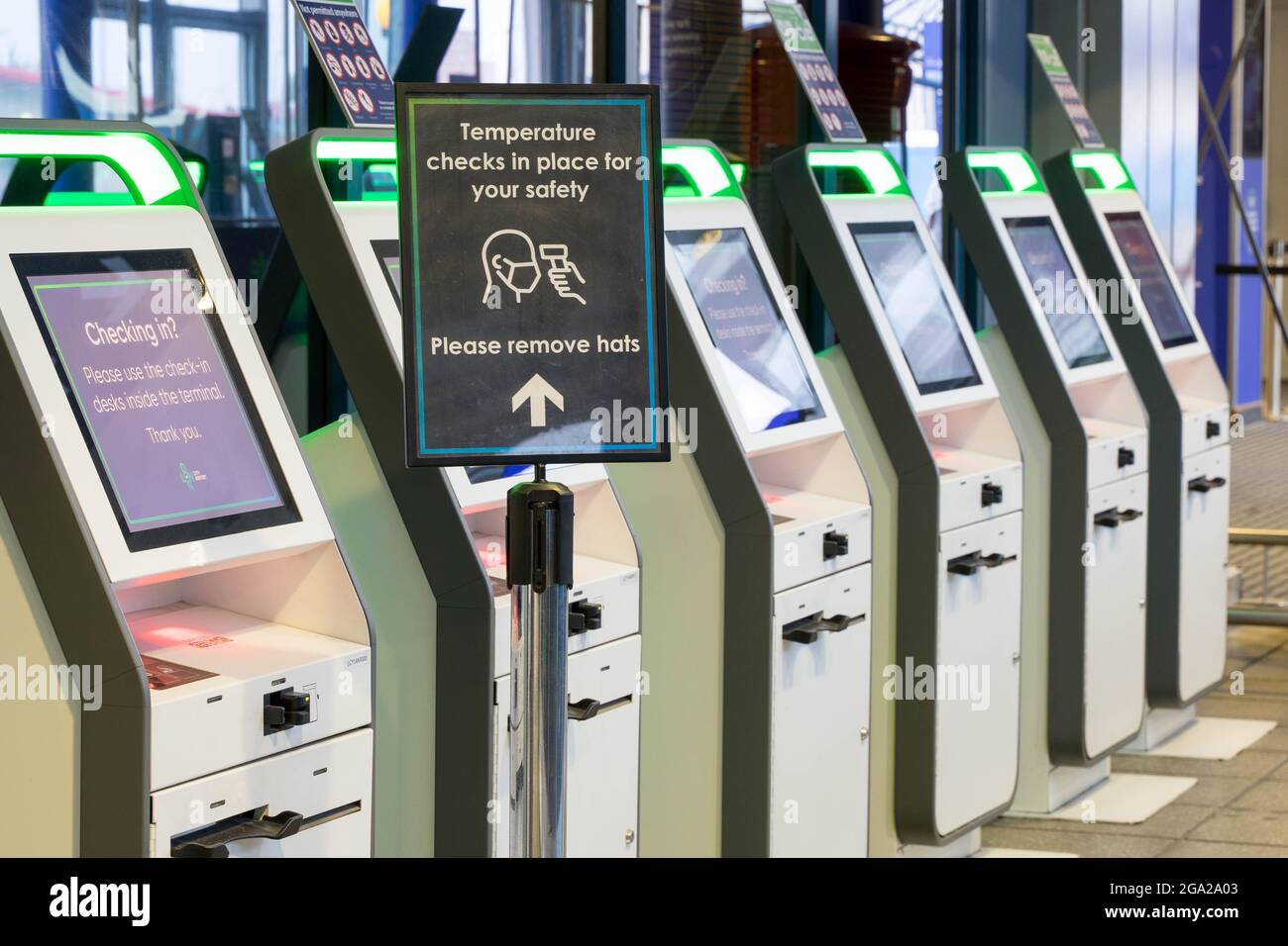 temperature check requirement at London city airport England UK Stock ...