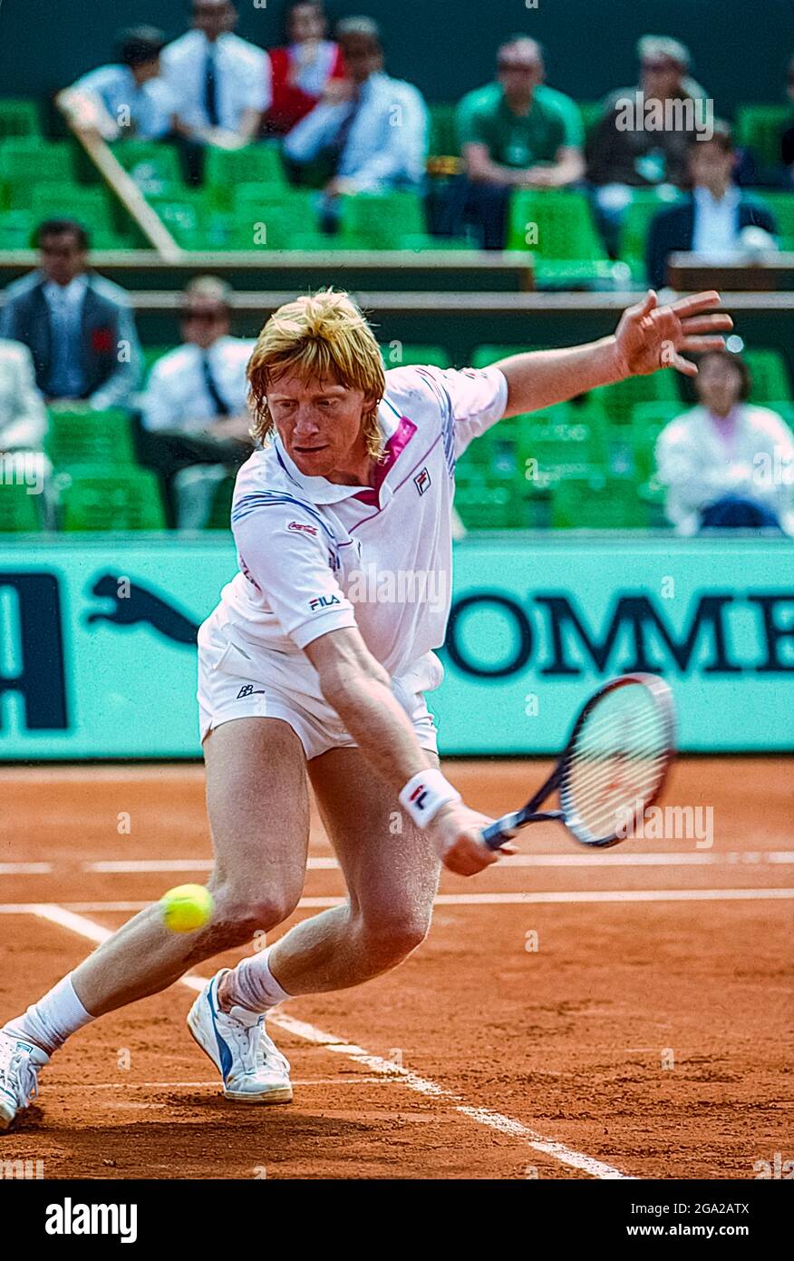 Boris Becker (GER) competing at the 1988 French Open Stock Photo - Alamy