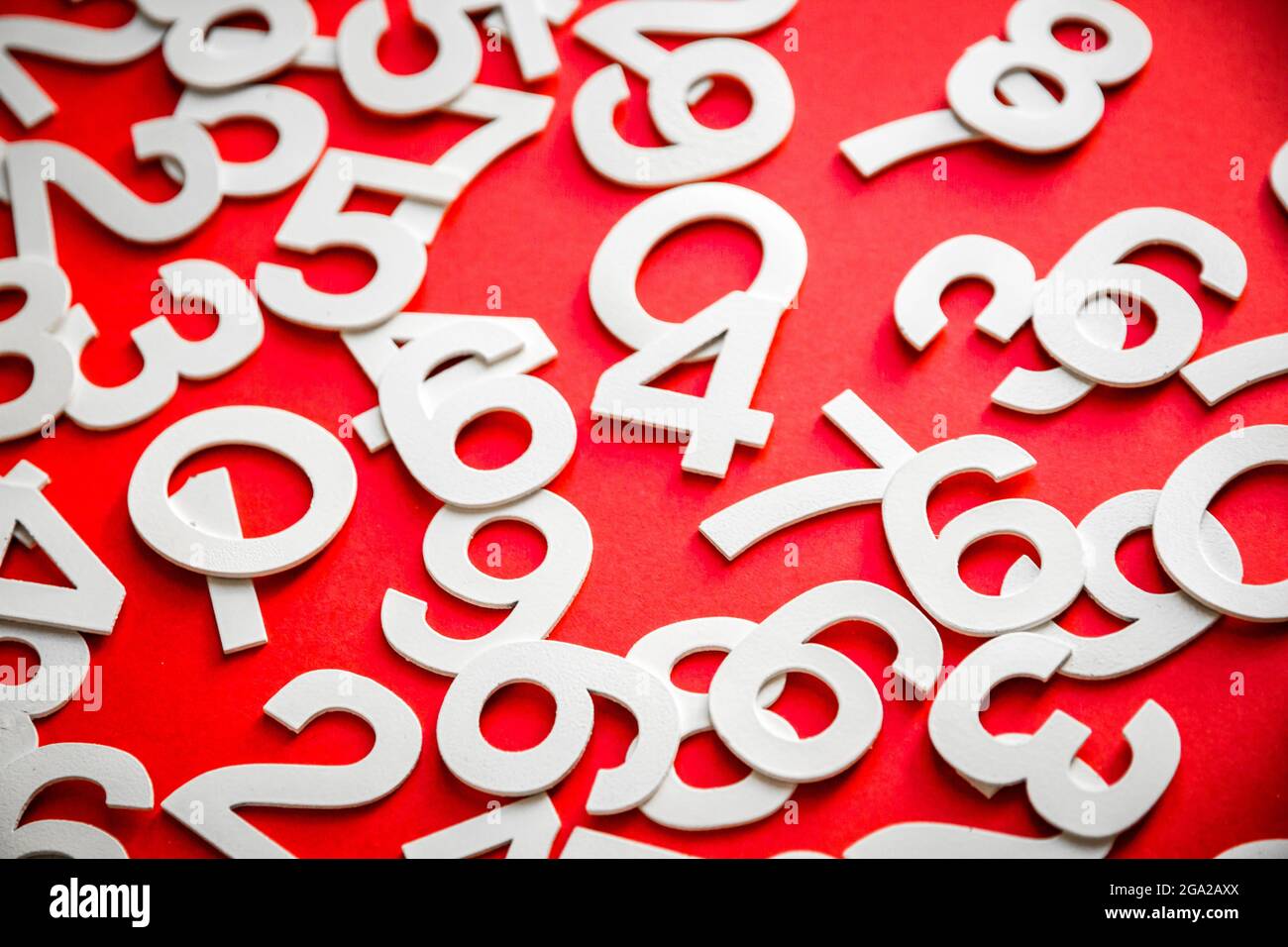 Mathematics background made with solid numbers on a board. Isolated on ...