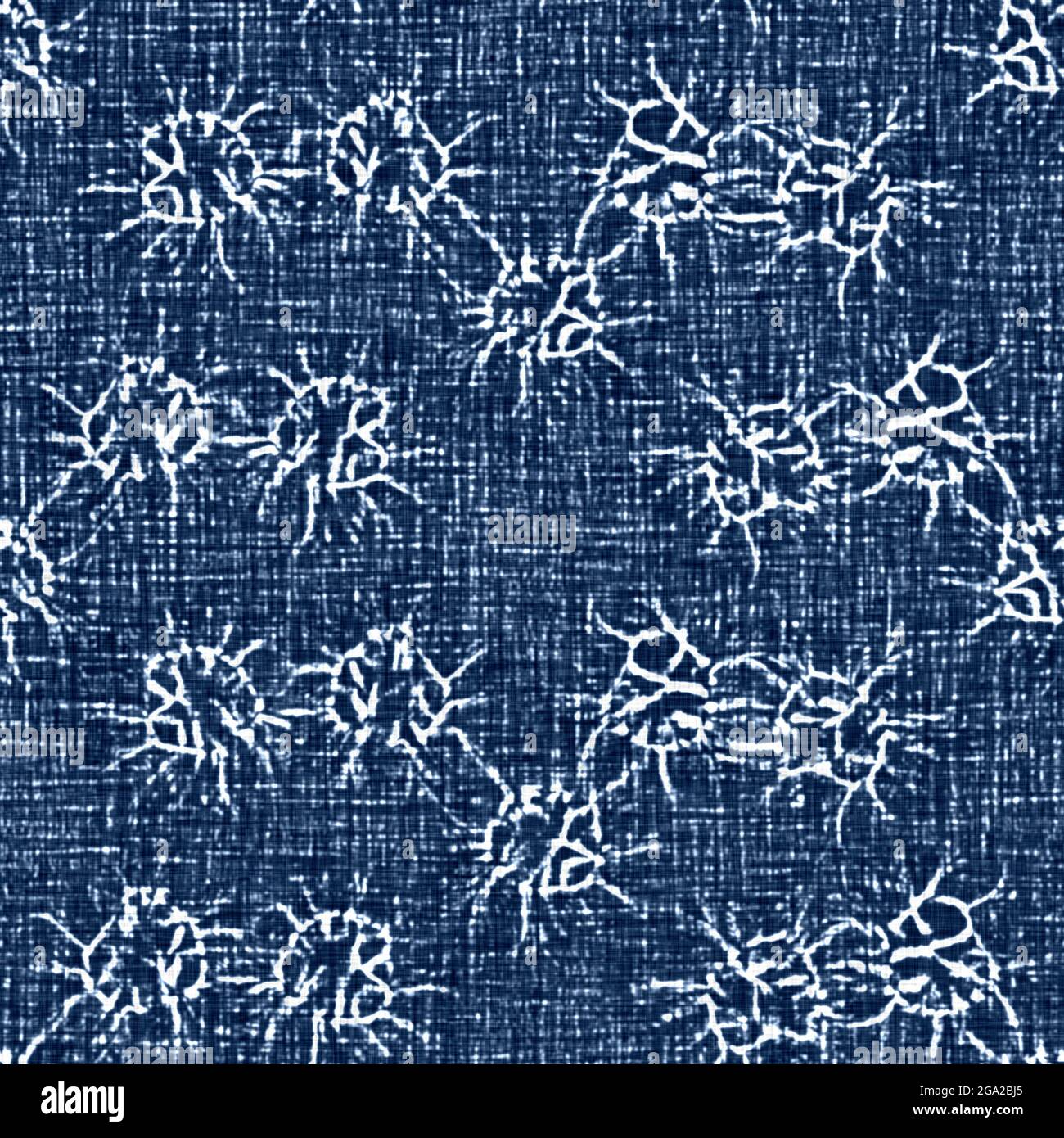 Acid wash blue jean effect texture with decorative linen mottled ...
