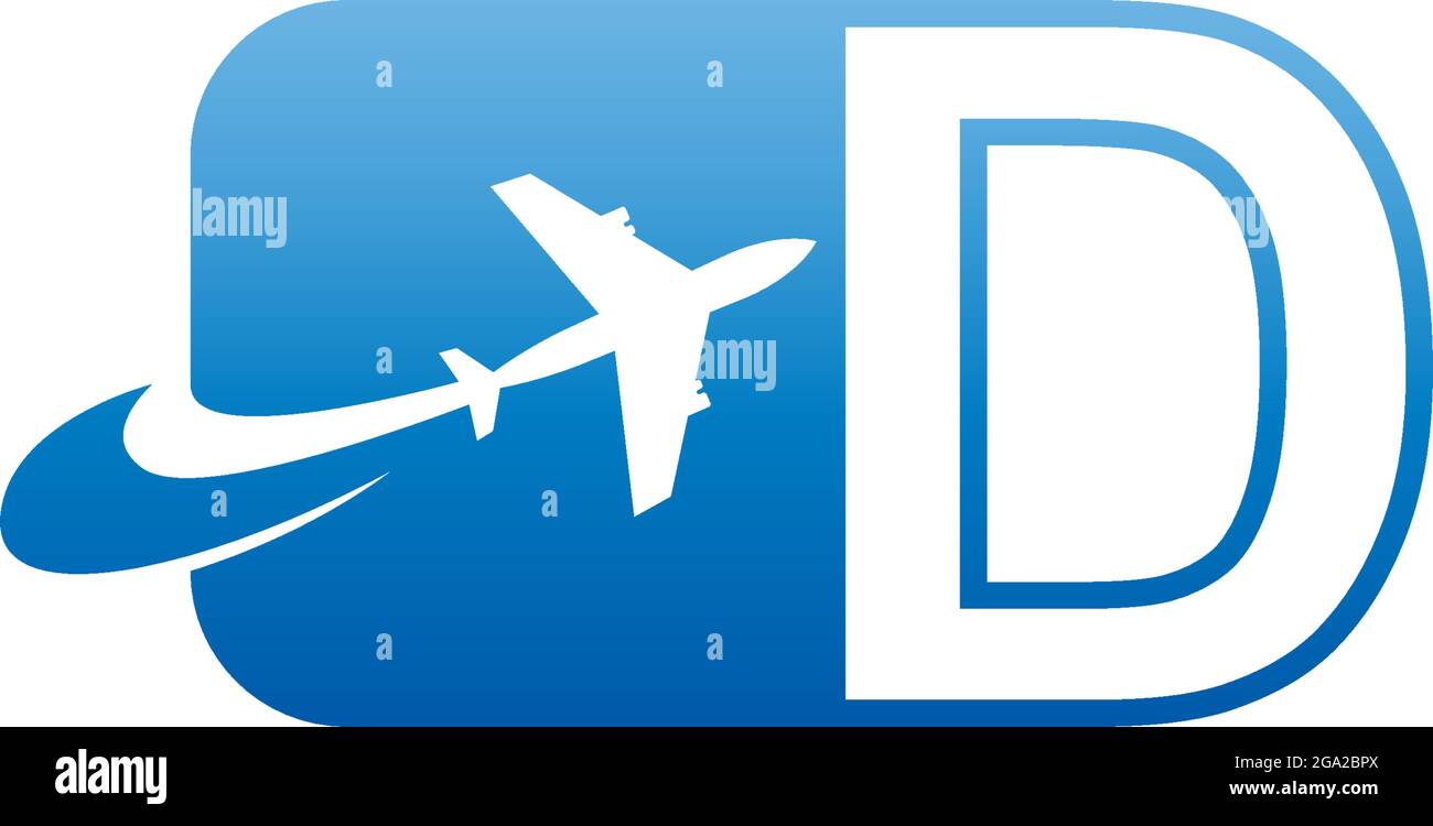 Letter D with plane logo icon design vector illustration Stock Vector ...
