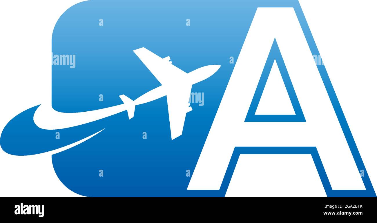 Letter A with plane logo icon design vector illustration Stock Vector ...
