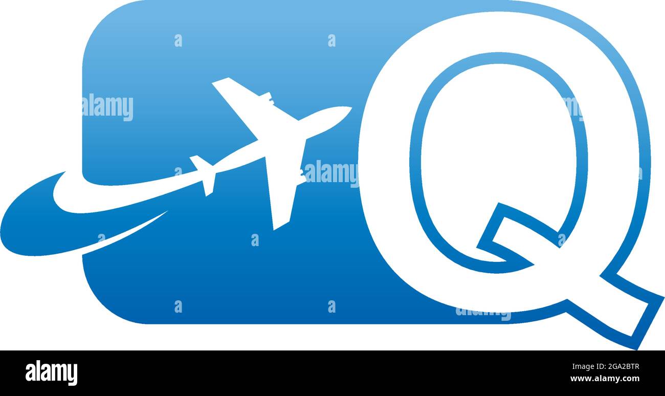 Letter Q with plane logo icon design vector illustration Stock Vector ...