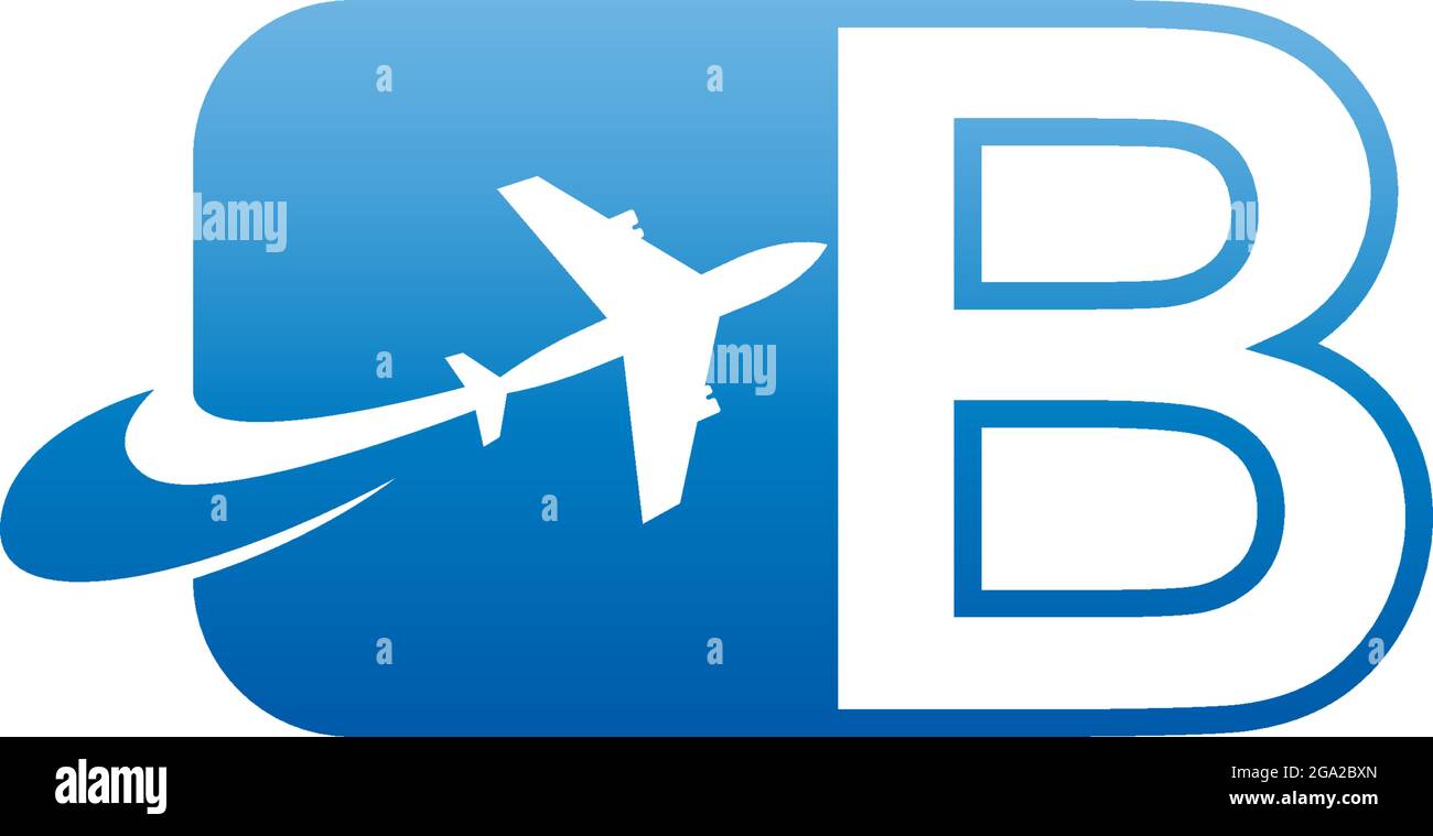Letter B with plane logo icon design vector illustration Stock Vector ...