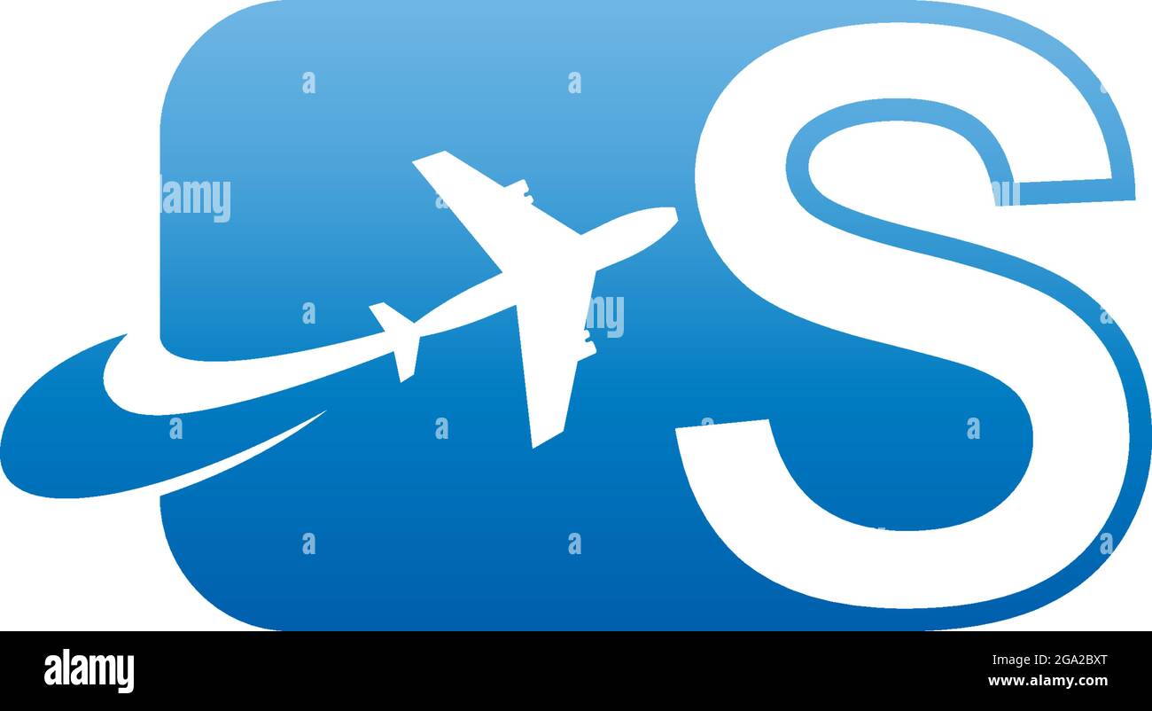 Letter S with plane logo icon design vector illustration Stock Vector ...