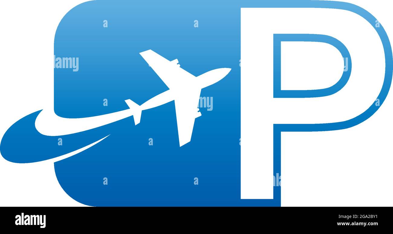 Letter P with plane logo icon design vector illustration Stock Vector ...