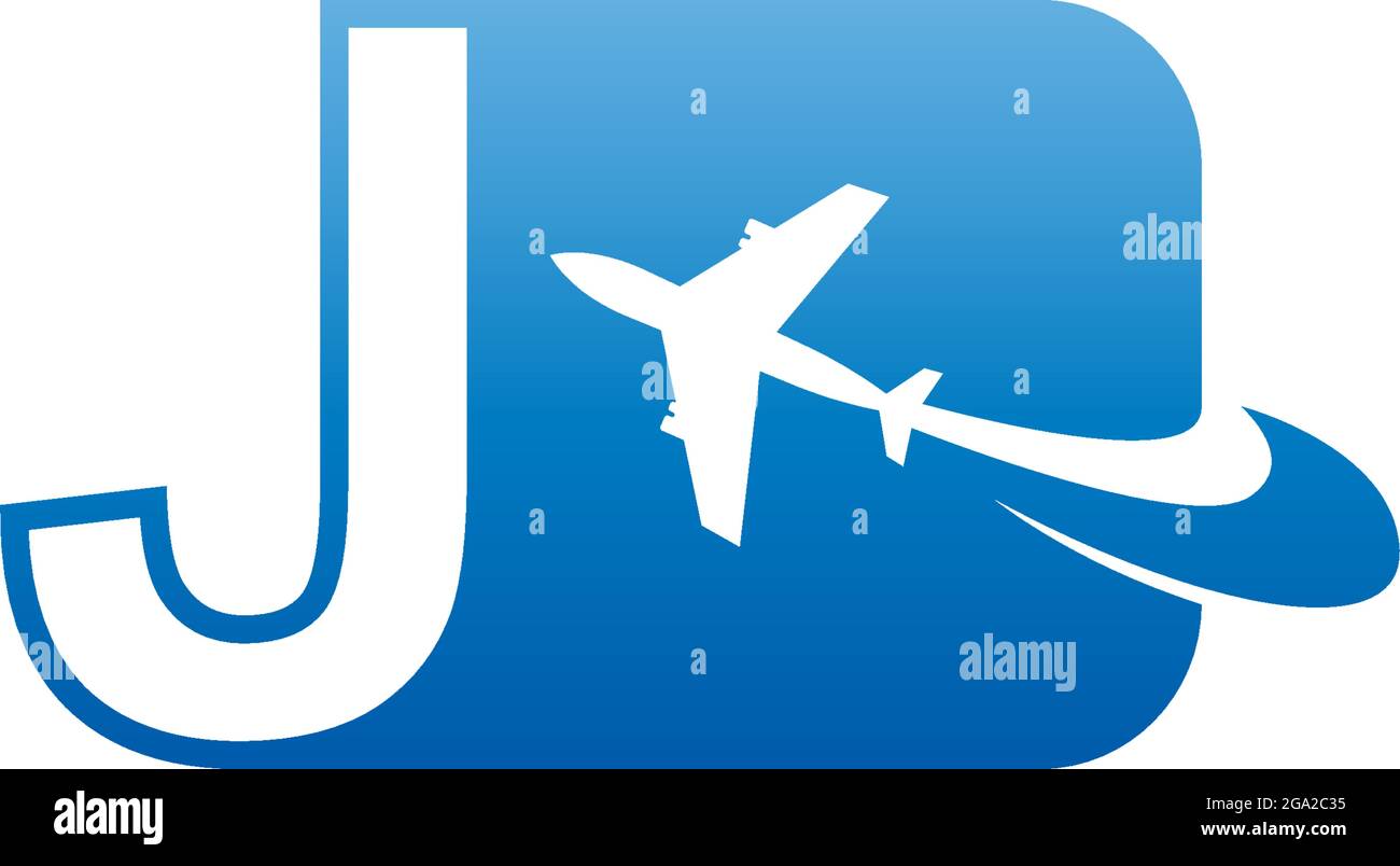 Letter J with plane logo icon design vector illustration Stock Vector ...
