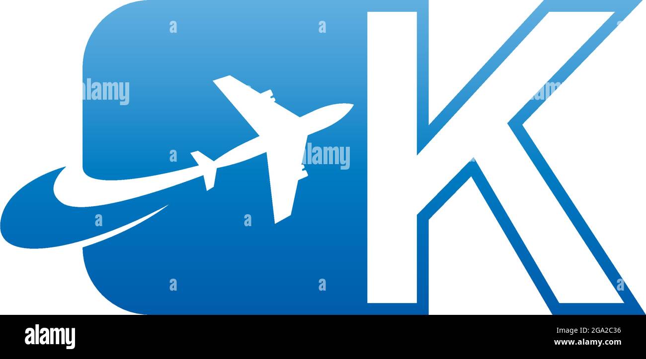 Letter K with plane logo icon design vector illustration Stock Vector ...
