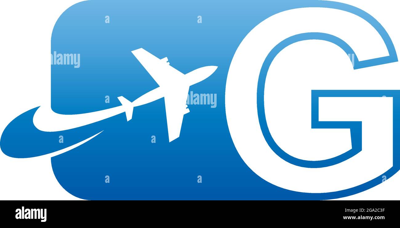 Letter G with plane logo icon design vector illustration Stock Vector ...